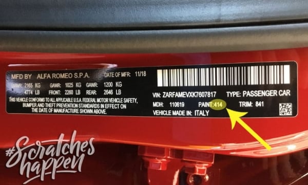 Alfa Romeo Touch Up Paint | ScratchesHappen